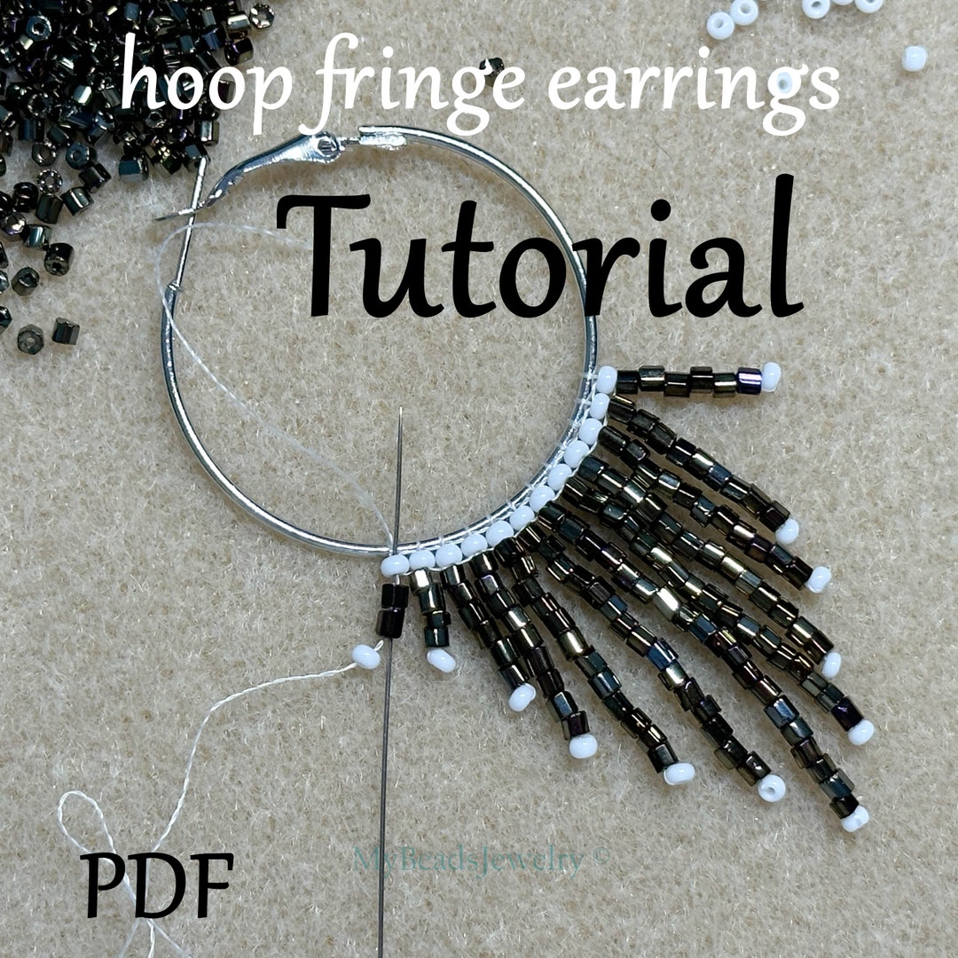 Beading Tutorial Hoop Fringe Earrings How To Make Seed Bead Earrings