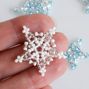 Beaded Snowflake Tutorial Set Pendant Ornament Earrings Beading ...