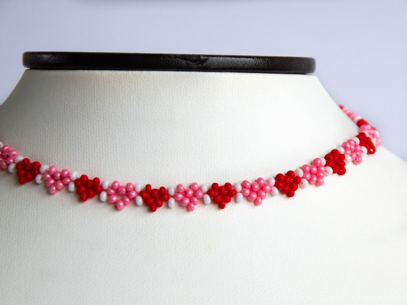 Valentine's Heart Beading Tutorial Seed Bead Hearts Daisy - Etsy