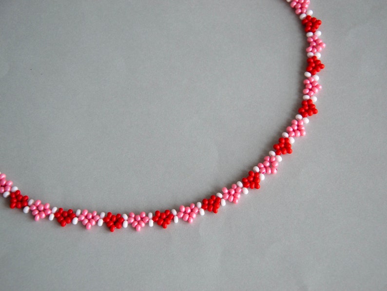 Valentine's Heart Beading Tutorial Seed Bead Hearts Daisy - Etsy