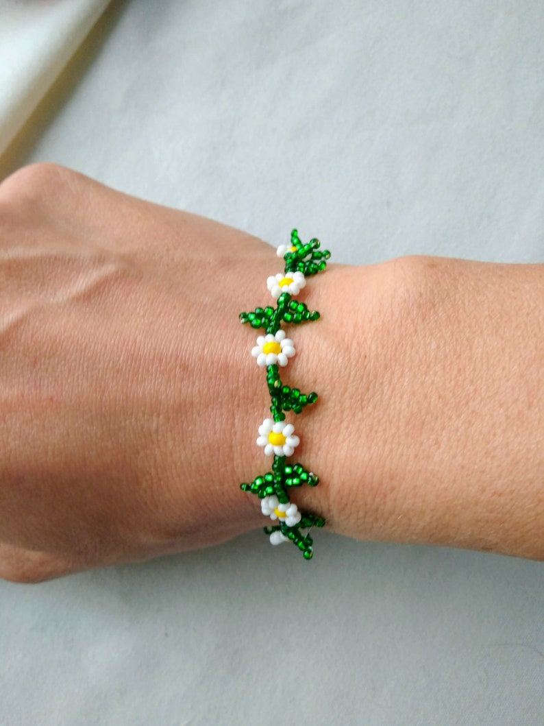 Beading Tutorial Daisy Chain Beaded Bracelet How To Make Etsy Sweden