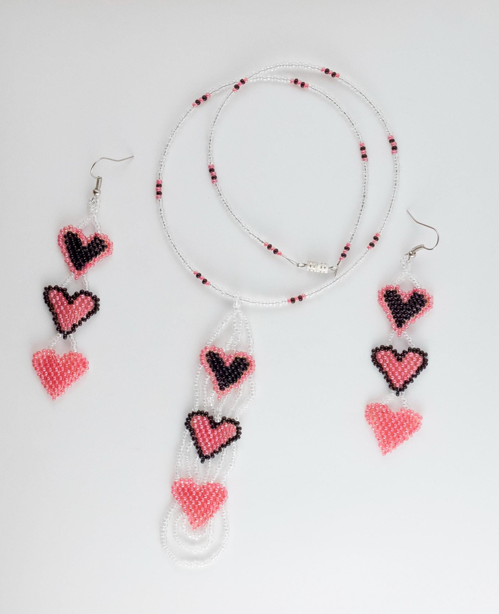 Sweet Heart Earrings Beading Pattern, Beaded Earrings Beading Tutorial ...