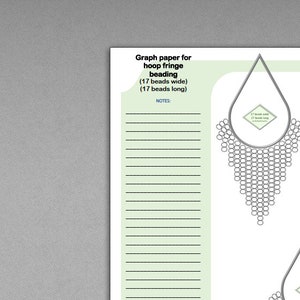 Bead Template, Hoop Fringe Beading Graph, Blank Templates Paper Graph ...