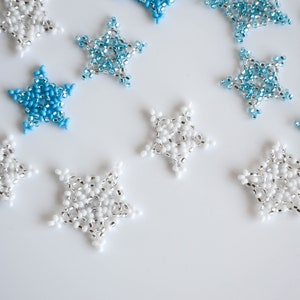 Beaded Snowflake Tutorial Set Pendant Ornament Earrings Beading ...