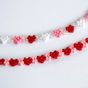 Heart Beading Tutorial Daisy Chain Beaded Bracelet, How to Make Seed ...
