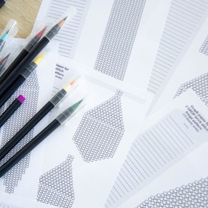 Bead Template, Beading Graph for Brick Stitch Earring, Blank Template ...