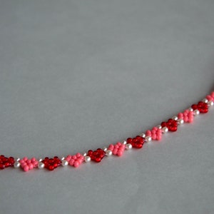Valentine's Heart Beading Tutorial, Seed Bead Hearts Daisy Chain Beaded ...