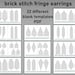 Bead Template - Beaded Fringe Earring Beading Graph - Blank Template ...