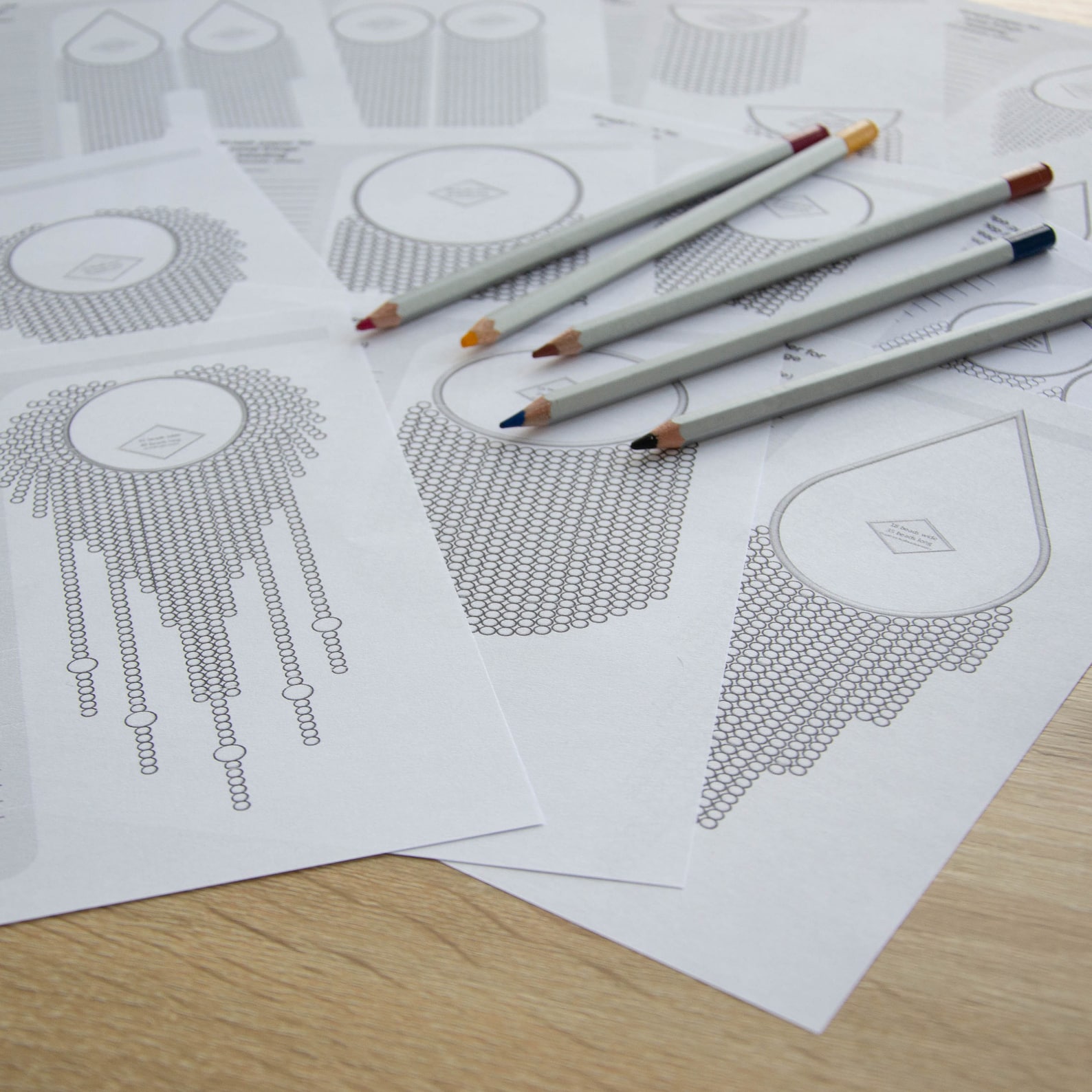 Bead Template, Hoop Fringe Beading Graph, Blank Templates Paper Graph ...