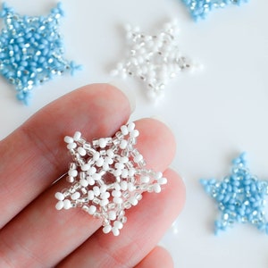 Beaded Snowflake Tutorial Set Pendant Ornament Earrings Beading ...