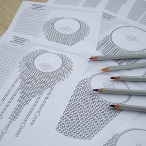 Bead Template, Hoop Fringe Beading Graph, Blank Templates Paper Graph ...