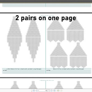Bead Template - Beaded Fringe Earring Beading Graph - Blank Template ...