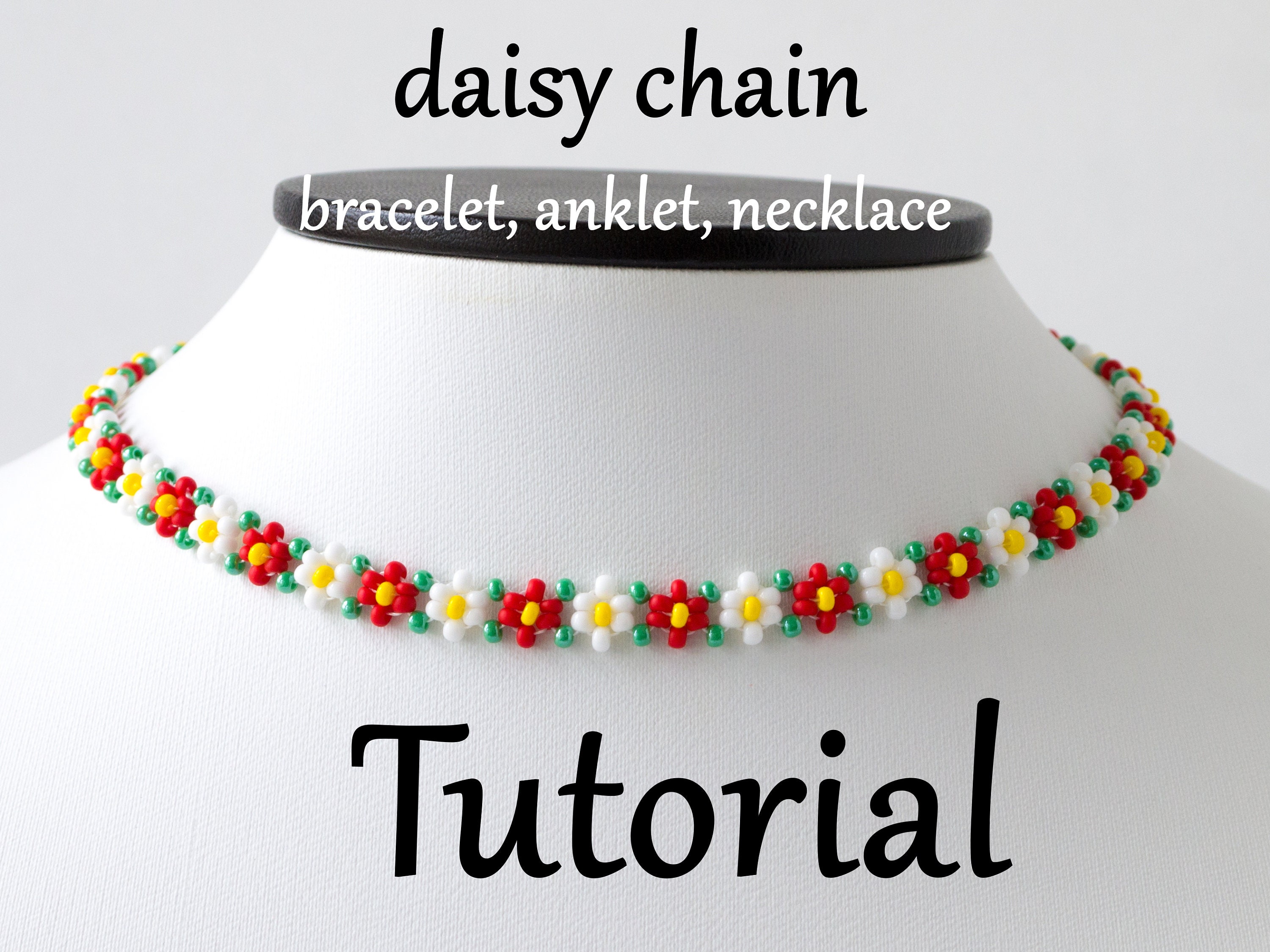 Beading Tutorial Daisy Chain Beaded Bracelet How To Make Etsy