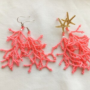 Beading Tutorial Coral Beaded Earrings - How to Make Seed Bead Earrings ...