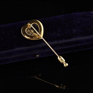 Vintage Chopard 18K Yellow Gold Happy Diamonds Heart Stick Pin - Etsy