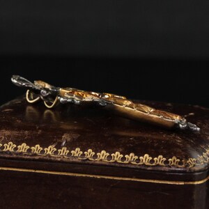 Antique Georgian 18k Gold and Silver Citrine Rose Cut Diamond Cross Pendant - Etsy