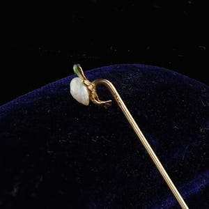Antique Victorian 14k Yellow Gold Enamel and Pearl Duck Stick Pin - Etsy