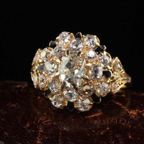 Antique French Victorian 18k Yellow Old Mine Diamond … - Gem