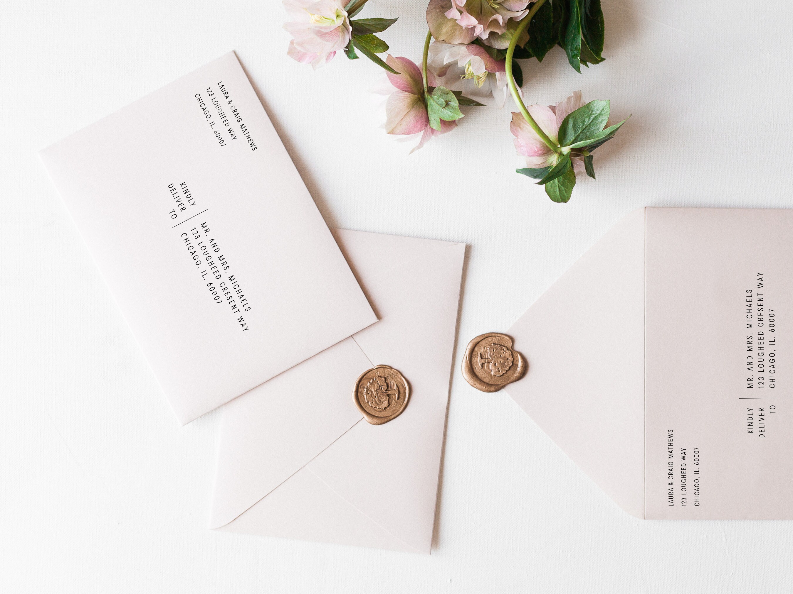 Modern Address Label DIY Wedding Labels Envelope Address Template ...