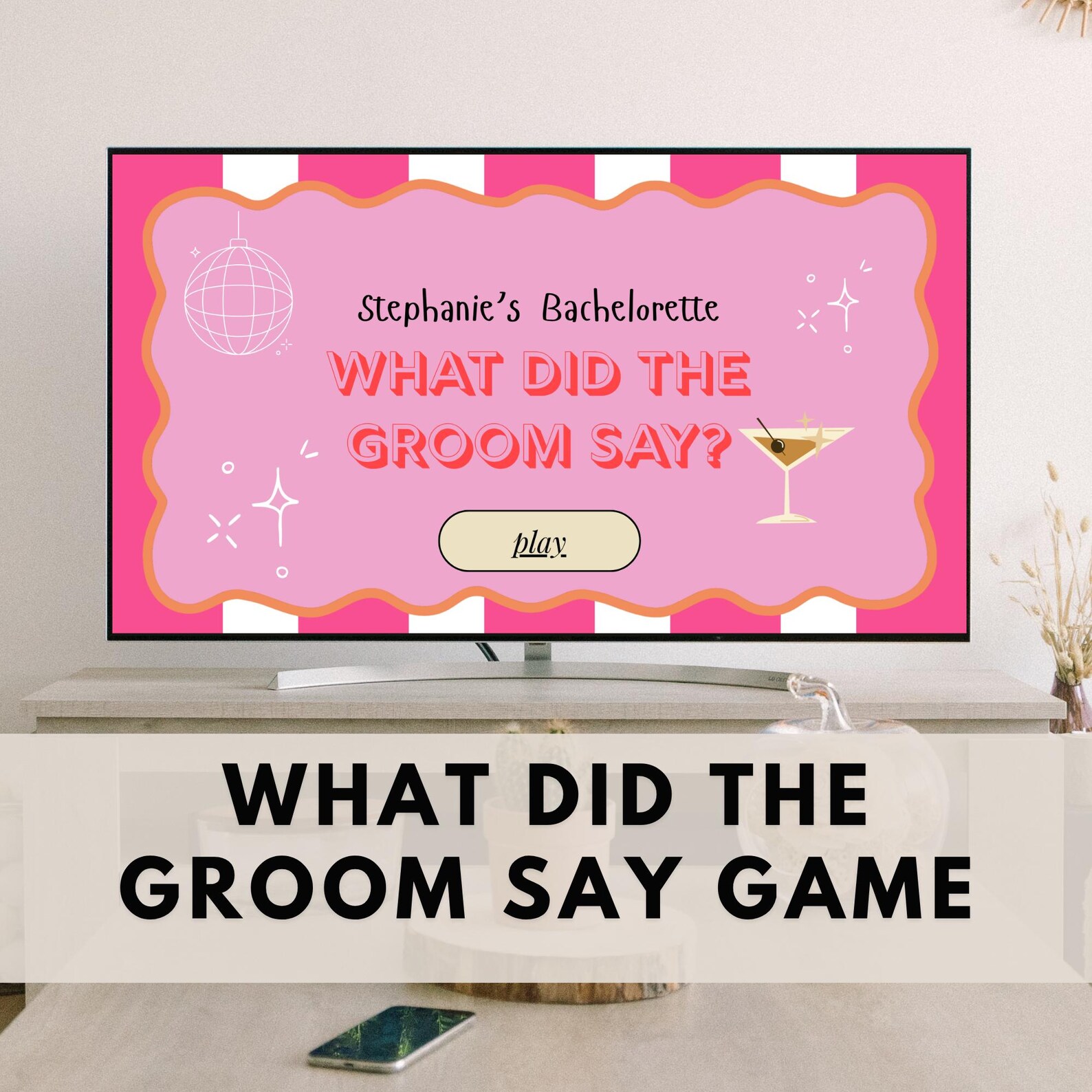 Bachelorette Trivia Drinking Game: 'what Did the Groom Say' - Editable ...