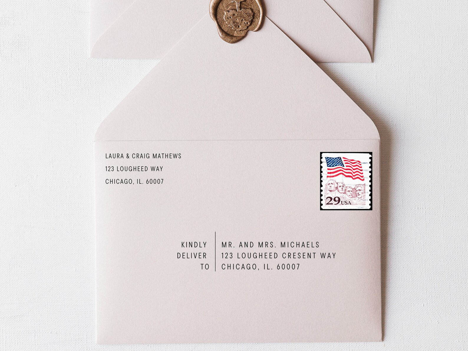 Modern Address Label DIY Wedding Labels Envelope Address Template ...