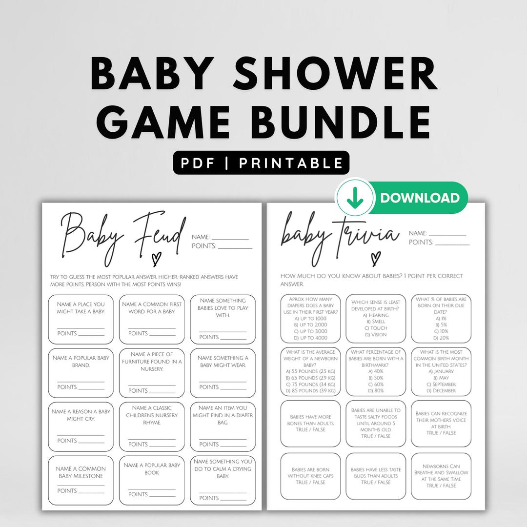 Family Fued Baby Shower Game Pdf, Baby Family Fued Baby Shower Feud ...