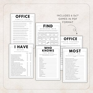 Work Party Games Printable PDF, Office Party Games Bundle, Fun Office ...