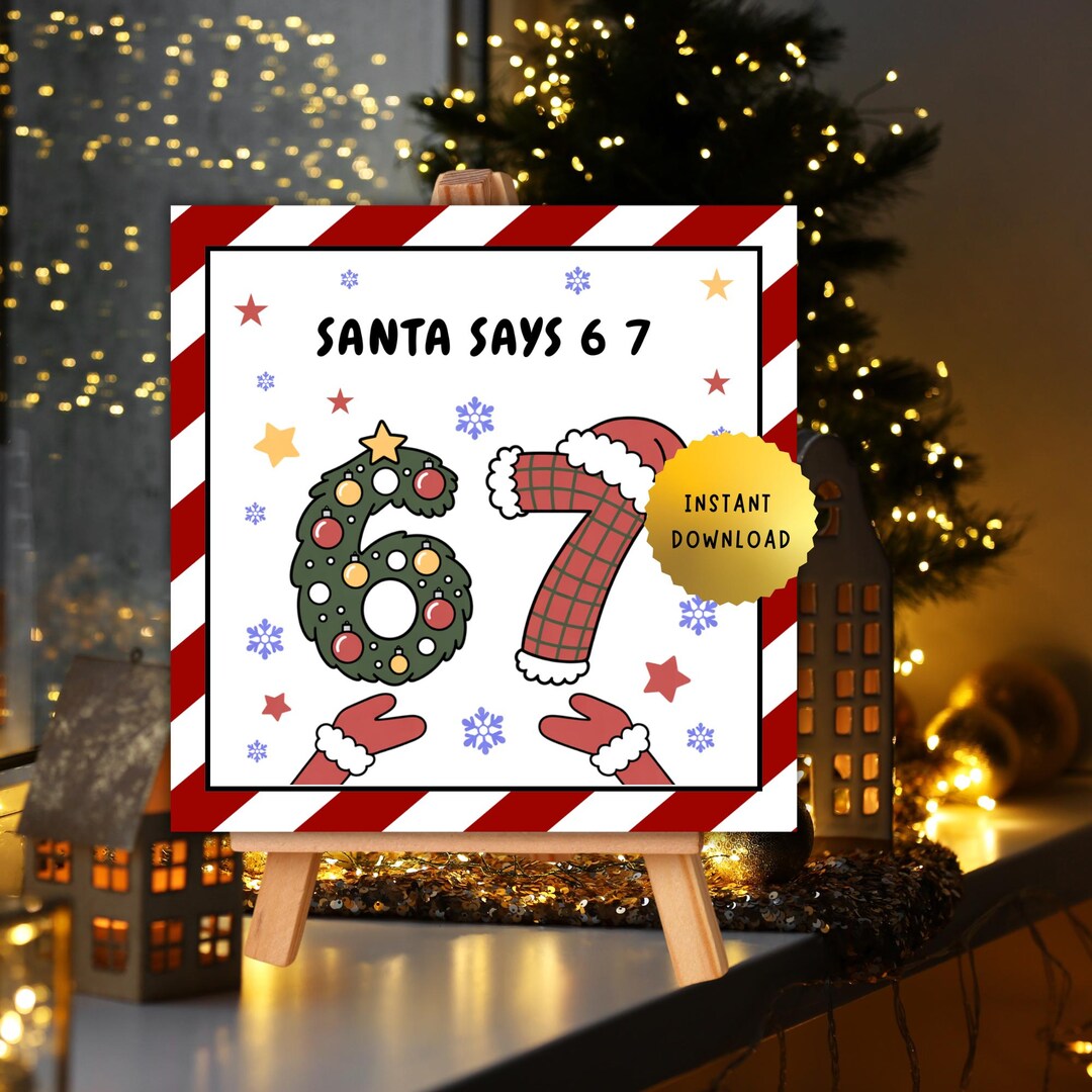 6 7 Elf Printable Prop Kit Six Seven, 2025 Elf Ideas, December 6th 7th ...