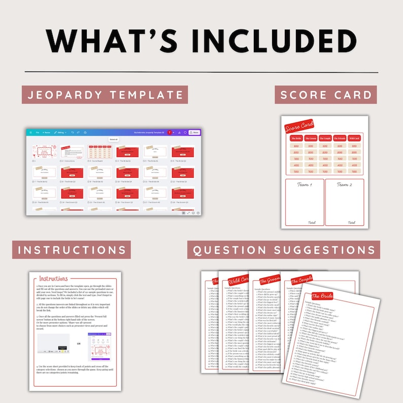Bachelorette Jeopardy Party Game, Bachelorette Trivia Game, Hen Do ...