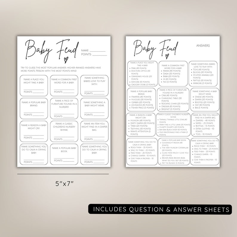 Family Fued Baby Shower Game Pdf, Baby Family Fued, Baby Shower Feud ...