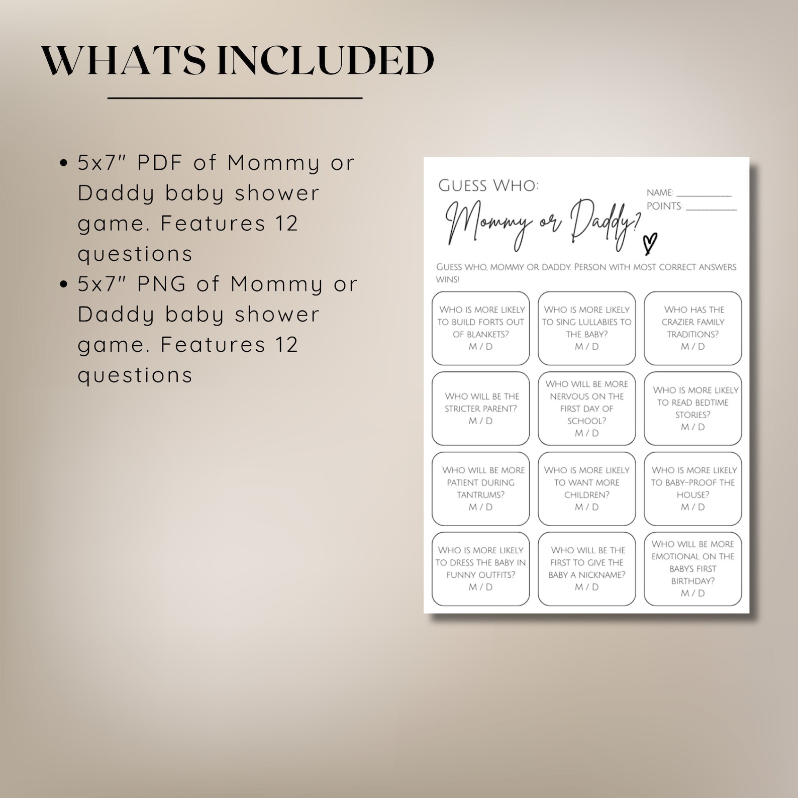 Guess Who Baby Shower Game, Guess Who Mommy or Daddy, Baby Shower Guess ...