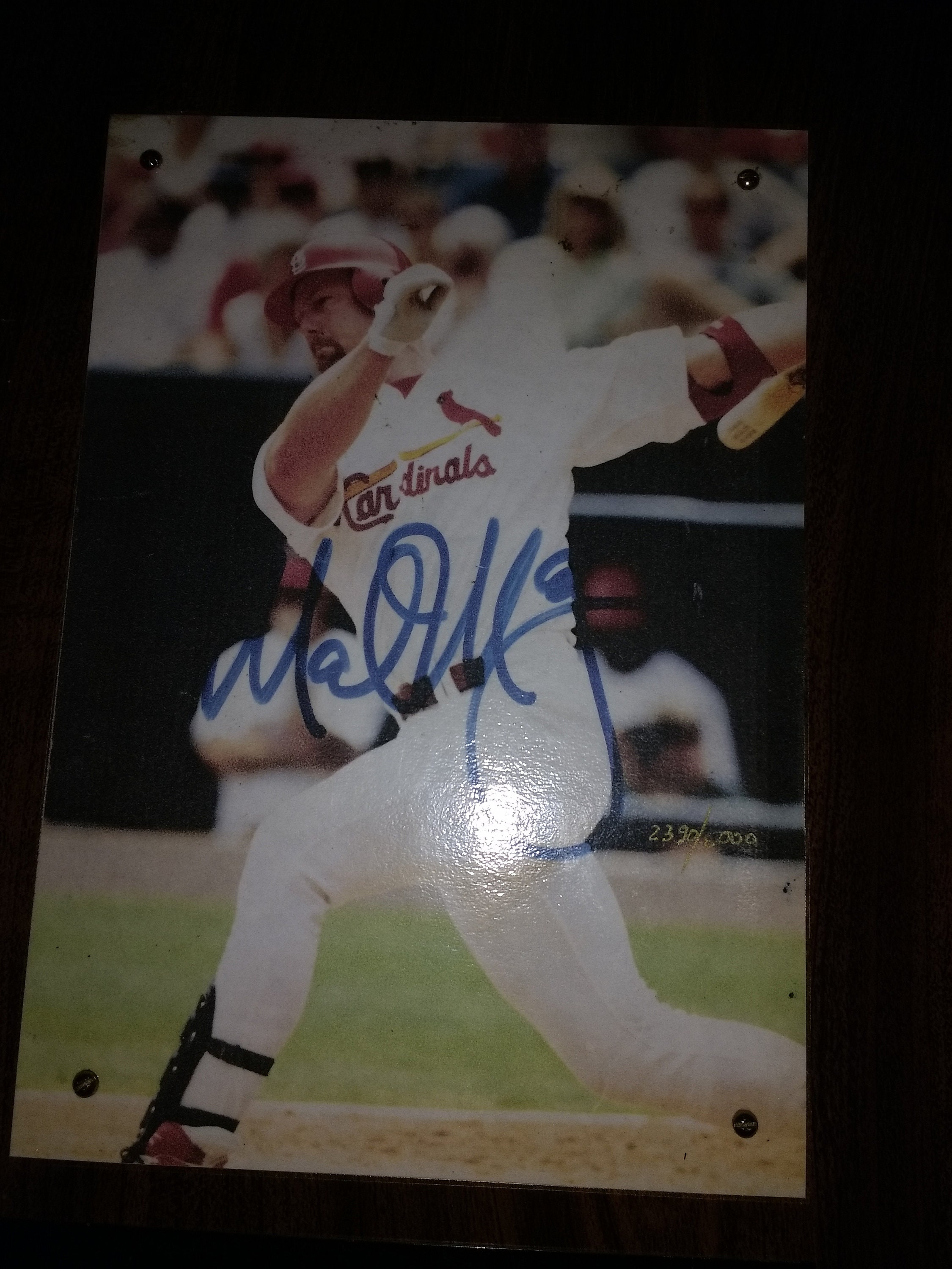 Rare! Mark Mcgwire Signature Series Signed Wall Plaque “70 Home Runs ...
