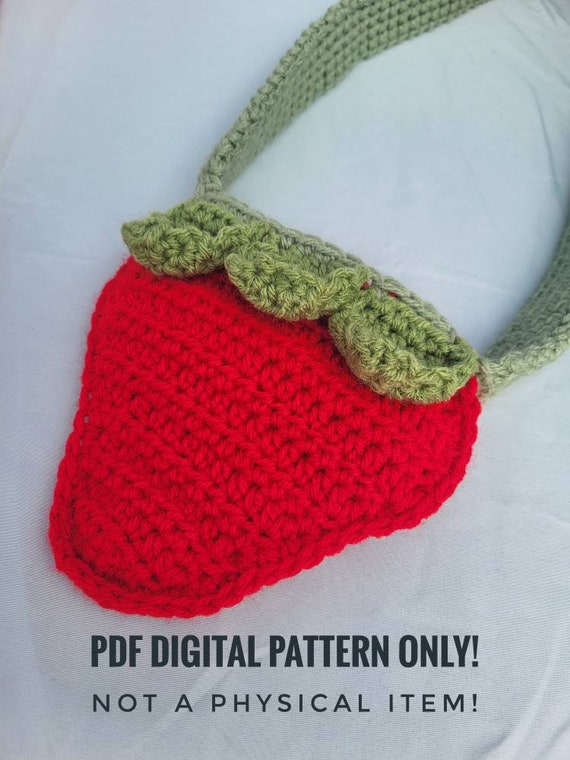 Mini Strawberry Crochet Bag PATTERN ONLY - Etsy