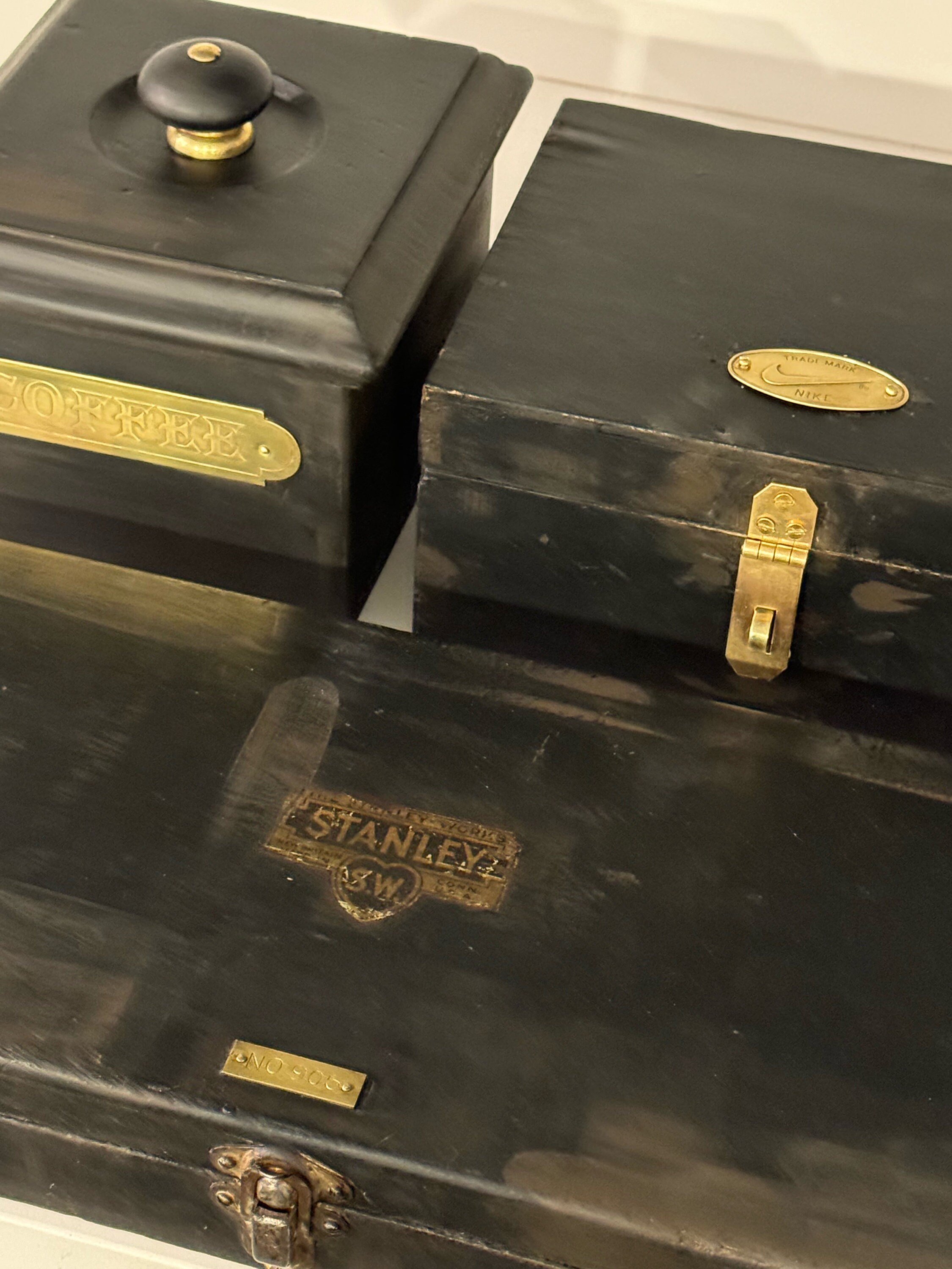 Vintage Stanley Wood Tool Box With Original Labels, 1923 Stanley ...
