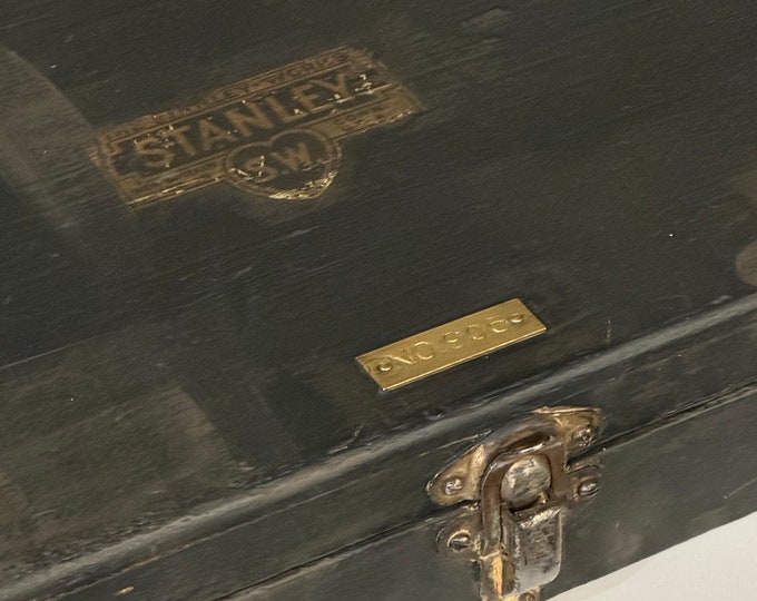 Vintage Stanley Wood Tool Box With Original Labels, 1923 Stanley ...