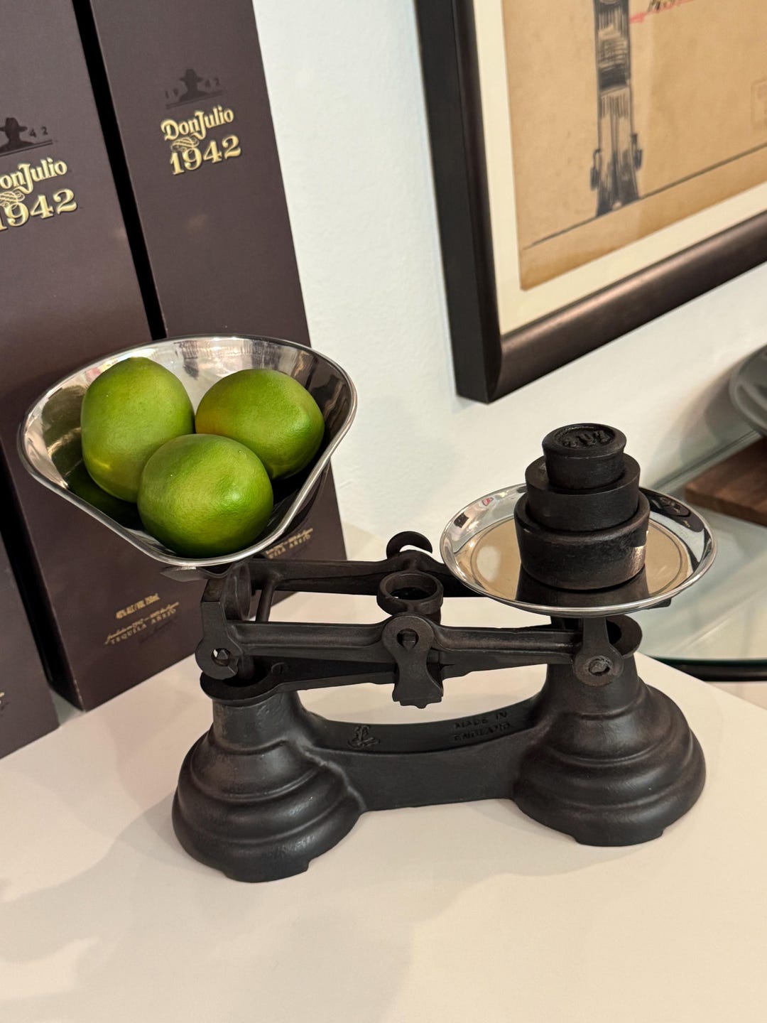 Vintage Scale, 1960s Refinished English Weighing Scale With Chrome Pans ...