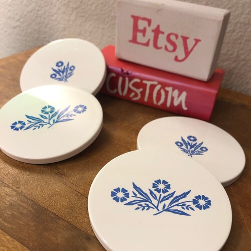 Corningware Corelle Blue Cornflower Pattern Inspired Cylinder - Etsy