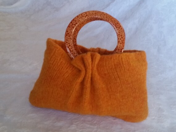 Handbag Felted Handbag Hard Top Handles - Etsy