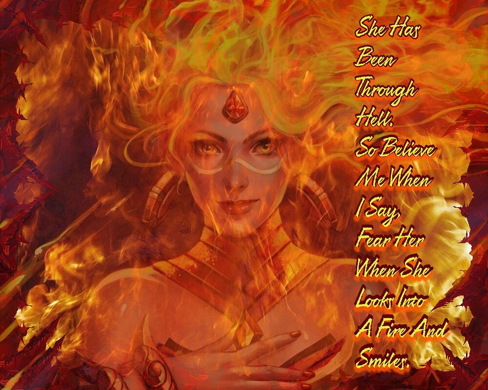 Woman in Fire She Has Been Through Hell so Believe Me When I Say Fear ...