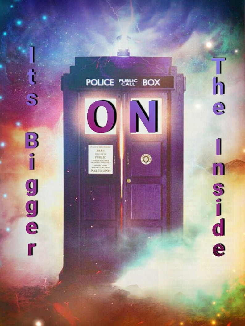 Dr. Who Tardis It's Bigger on the Inside Digital Art Download, Decor ...