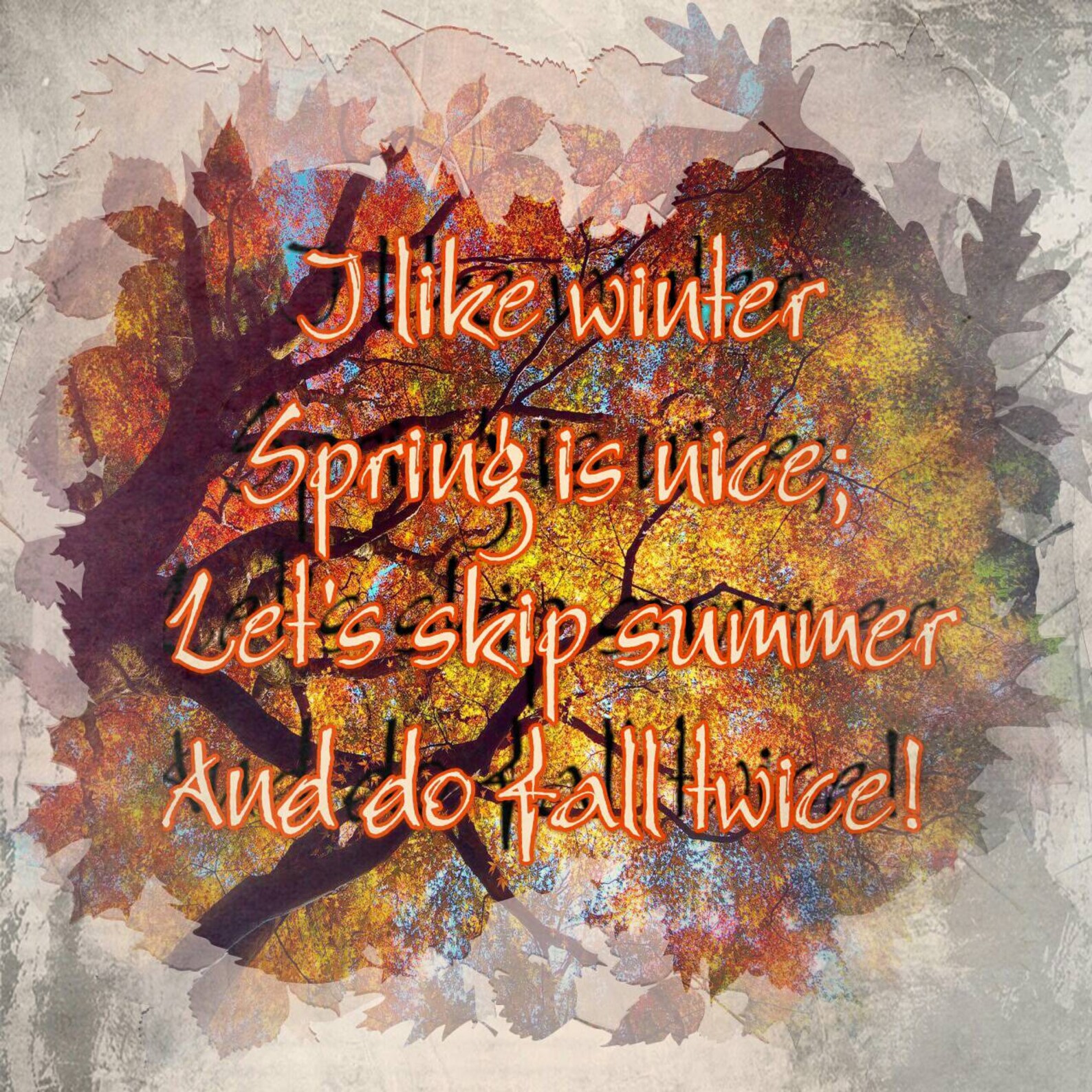 Cute Seasons Quote Digital Art Download, Wall Hanging, Decor, Poem ...