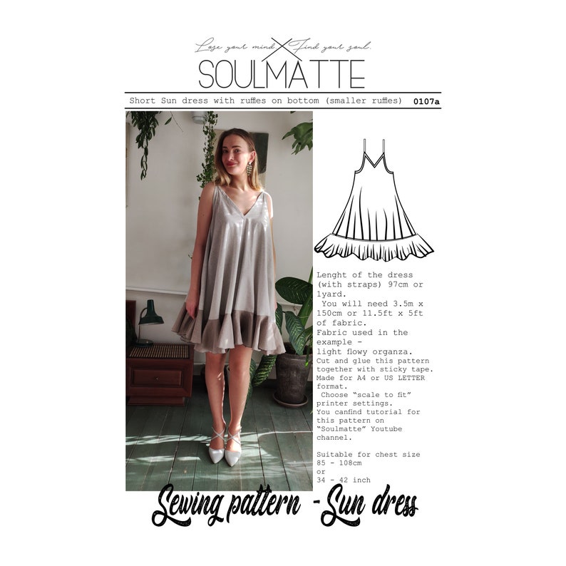 Maxi Dress Sewing Pattern Sun Dress With Drapes V Neckline - Etsy