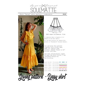 Digital Skirt Pattern With Video Tutorial, Gore Evening Skirt Pattern ...