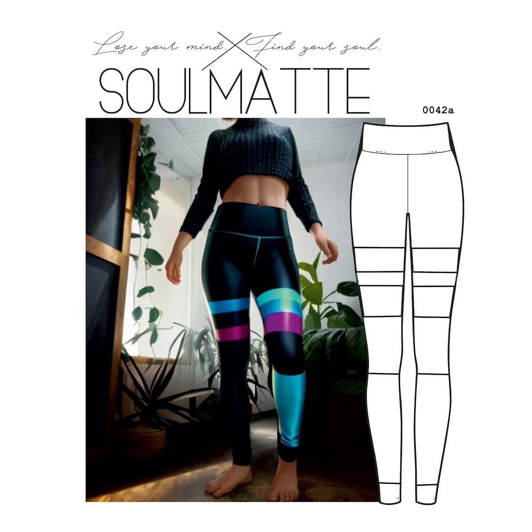 Gym Leggings Pattern, Pants Pattern for Beginners S, M, L, Sports ...