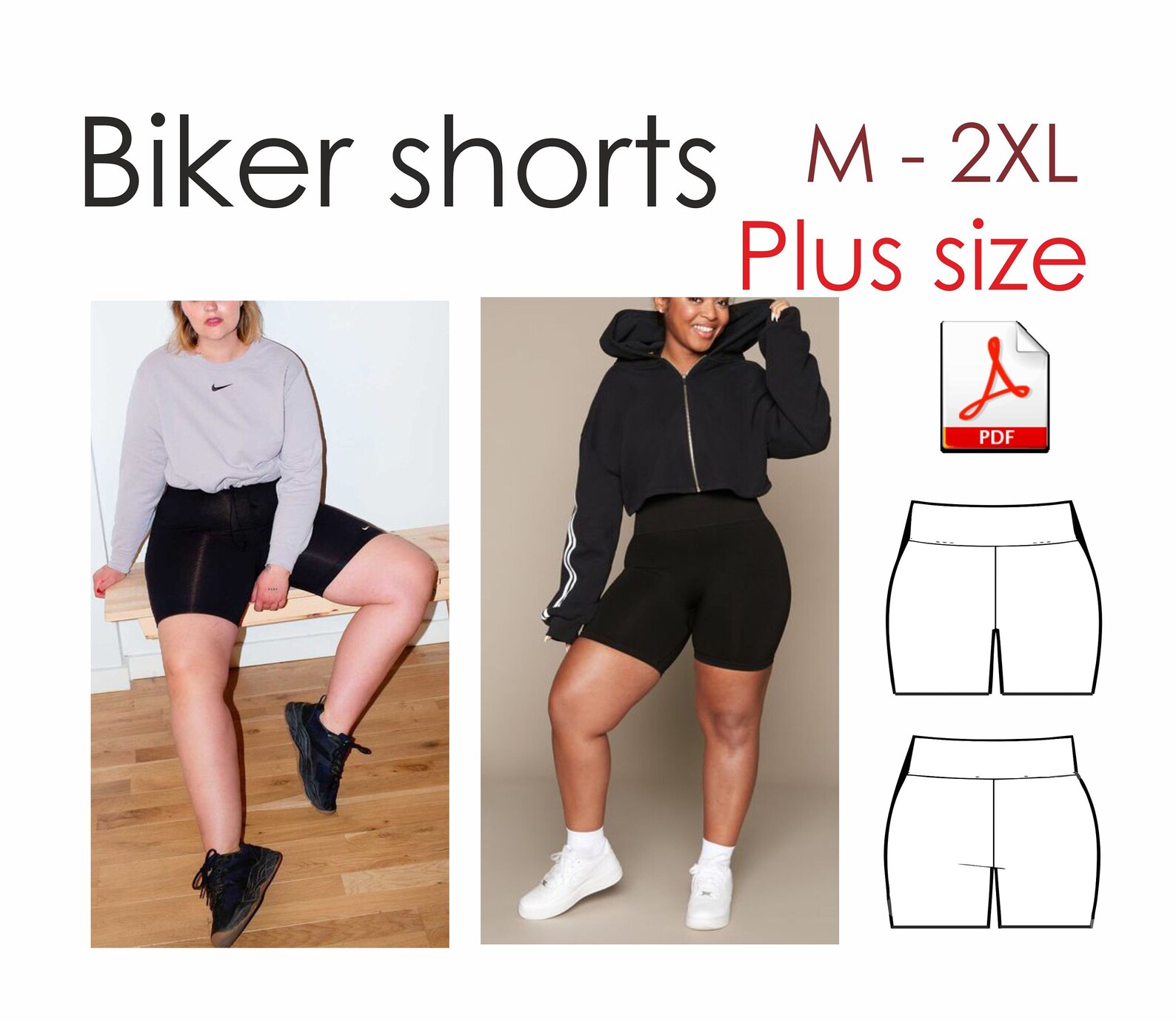 Plus Size Shorts Sewing Pattern - Etsy