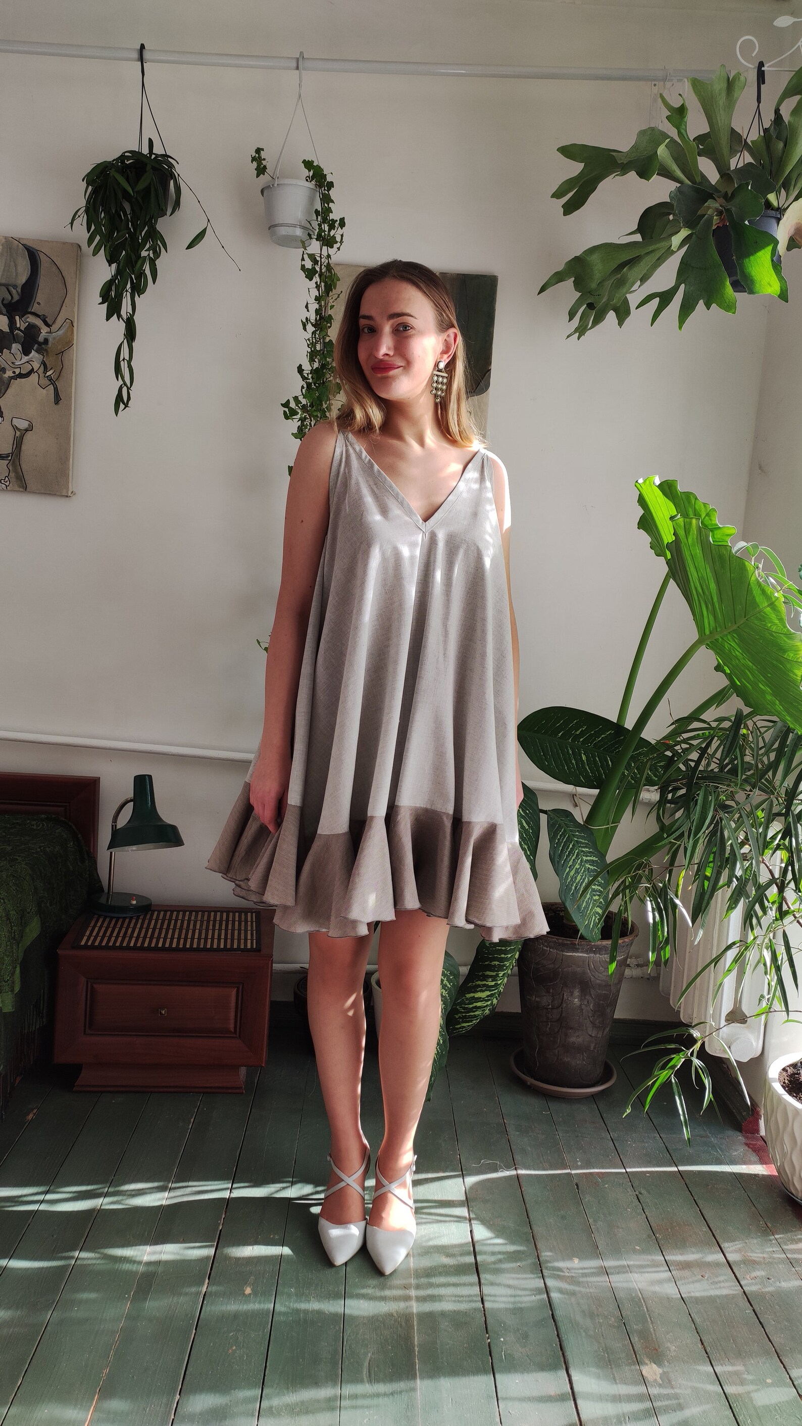 Maxi Dress Sewing Pattern Sun Dress With Drapes V Neckline - Etsy