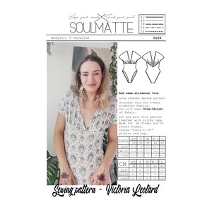 Sexy Bodysuit Sewing Pattern for Lycra Fabrics. Leotard Pattern With ...