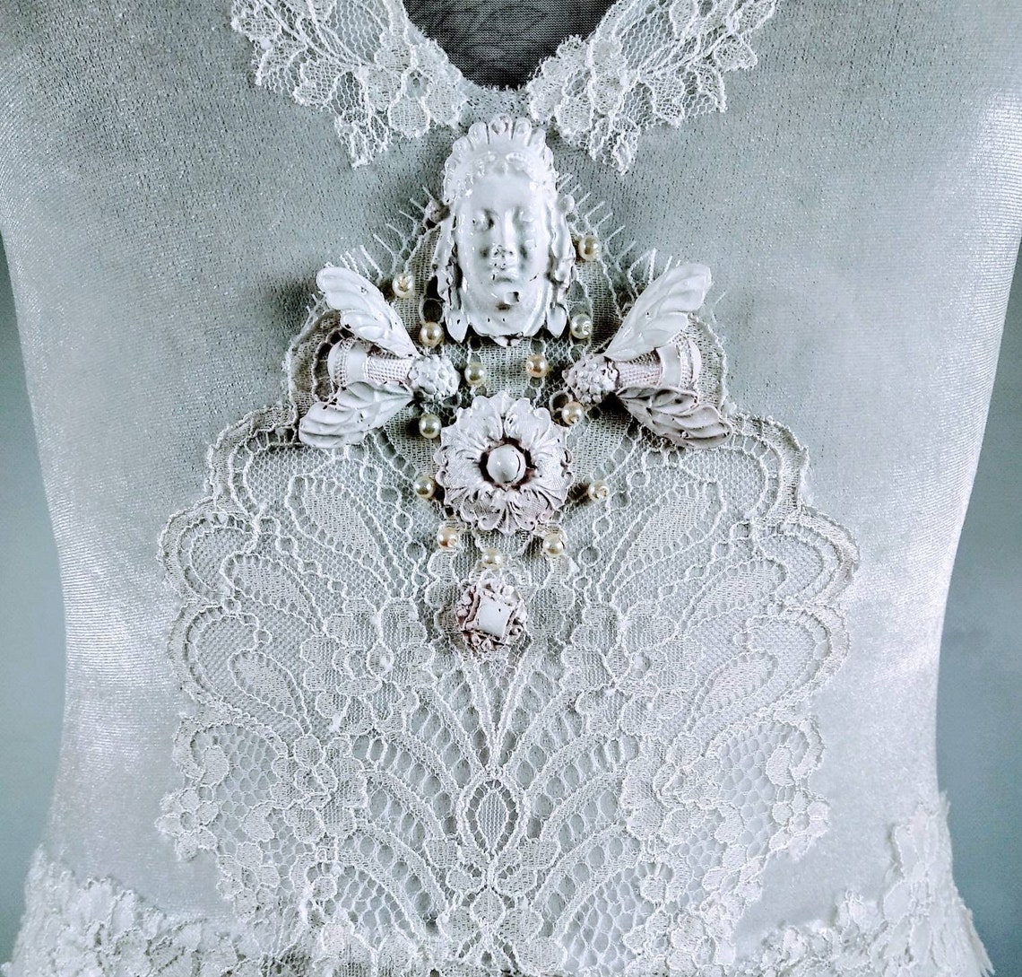 Bodysuit White Leotard Velvet Bodice Dancer Bodysuit Lace Etsy