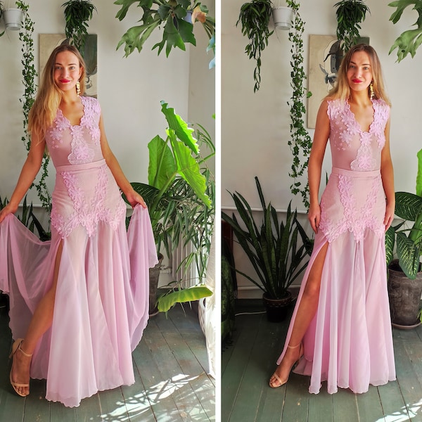 Double High Slit Dress - Etsy