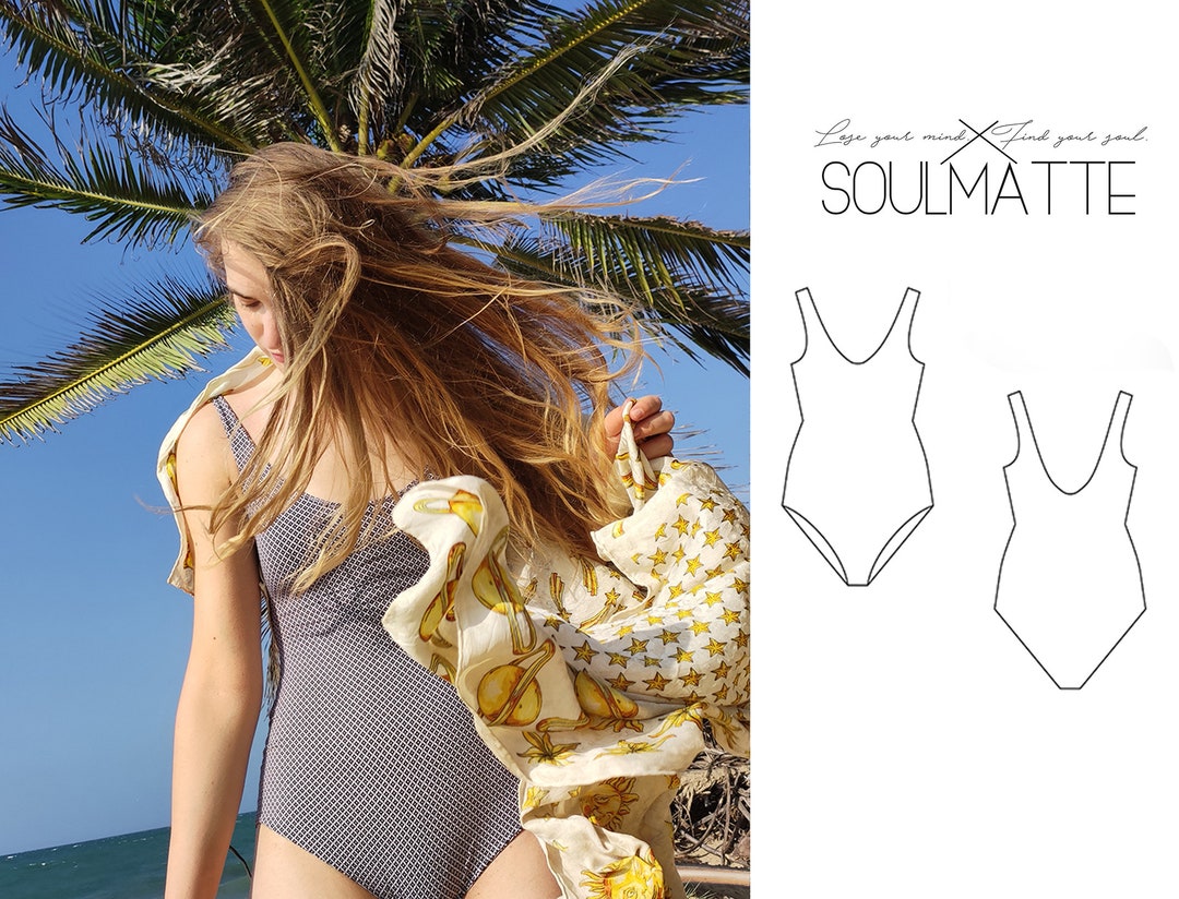 Beginners Friendly Swimsuit Pattern With Video, Basic Swimsuit Pattern ...